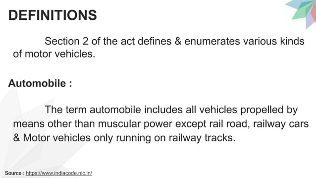 MOTOR VEHICLE ACT 1988.pptx | Motor Insurance | Insurance
