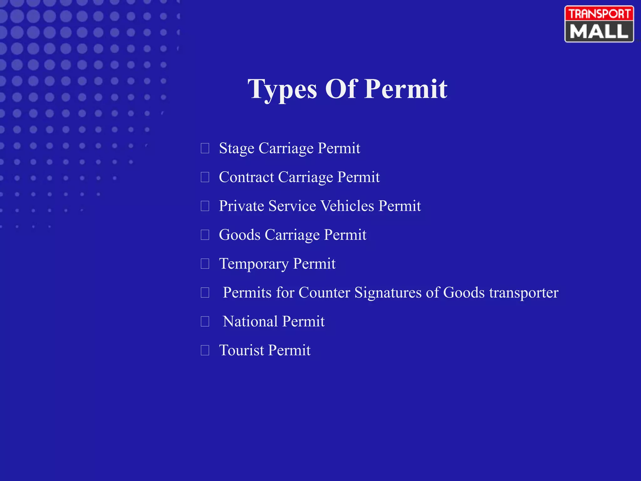 Motor Vehicle Permit | PPTX