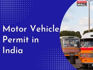 Motor Vehicle Permit | PPTX