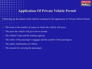 Motor Vehicle Permit | PPTX