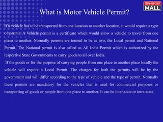 Motor Vehicle Permit | PPTX