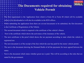 Motor Vehicle Permit | PPTX