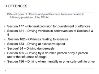 Motor vehicles act | PPTX