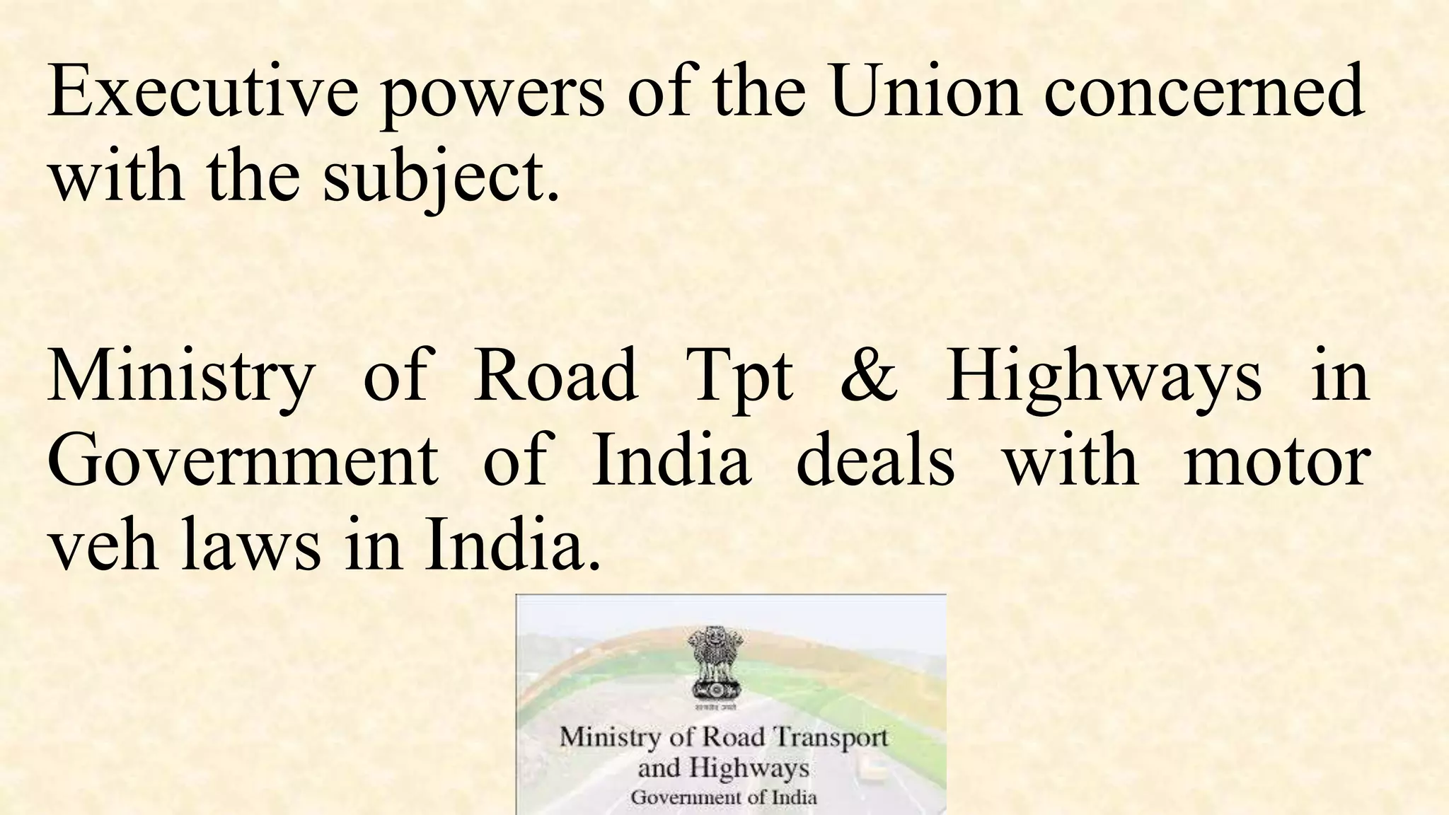 Motor vehicles act, 1988 22nd october | PPT
