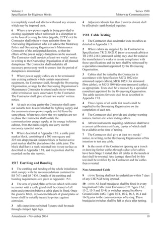 Motorway Communications - Series 1500 - Highway Works Specification | PDF