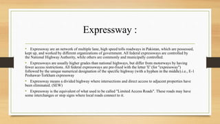 Motorway,freeway and expressway in pakistan | PPTX | Rail Travel ...
