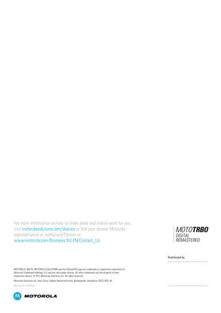 Mototrbo sl series_emea_brochure | PDF | Smartphones | Consumer Electronics