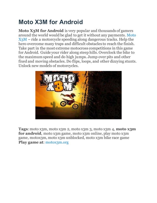 Moto x3 m for android | DOCX