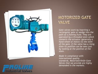 Motrorized Butterfly Valve by Proline Valves | PPTX