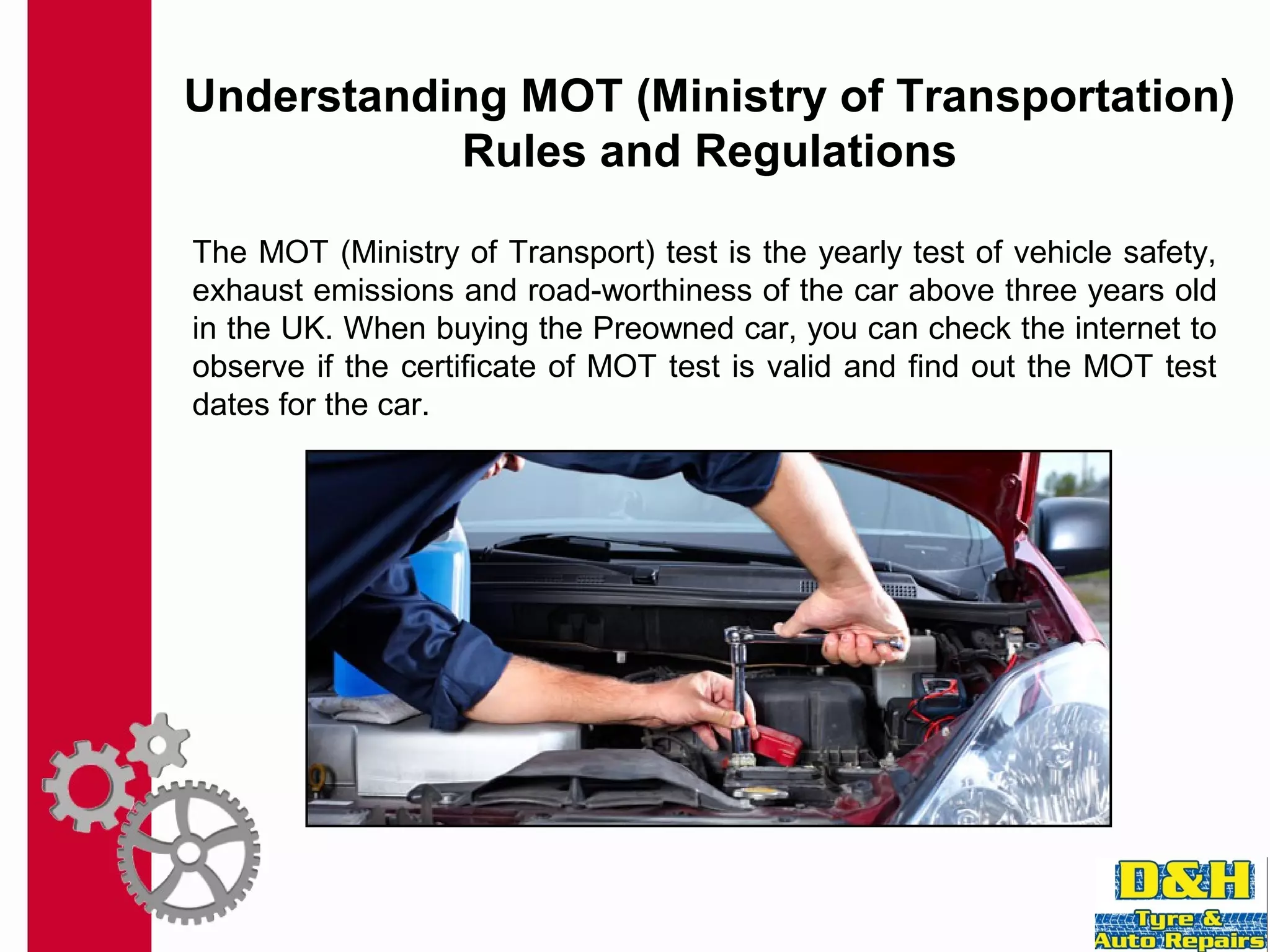 Mot rules and regulations | PPT
