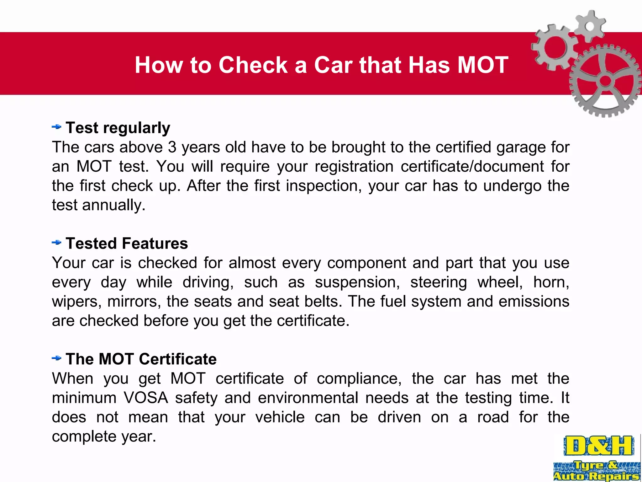 Mot rules and regulations | PPT