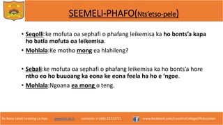 maretlo puo a sesotho | PPTX