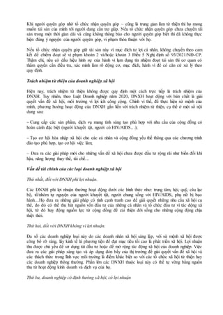 Một số vấn đề pháp lý liên quan đến Doanh nghiệp xã hội và công tác từ thiện | DOC