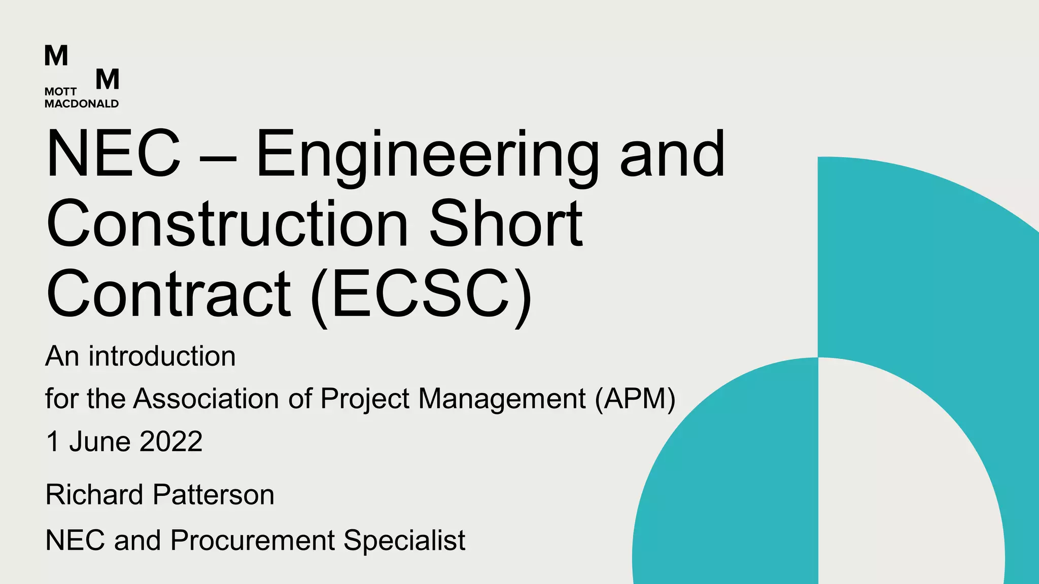 NEC Engineering and Construction Short Contract (ECSC) webinar | PDF