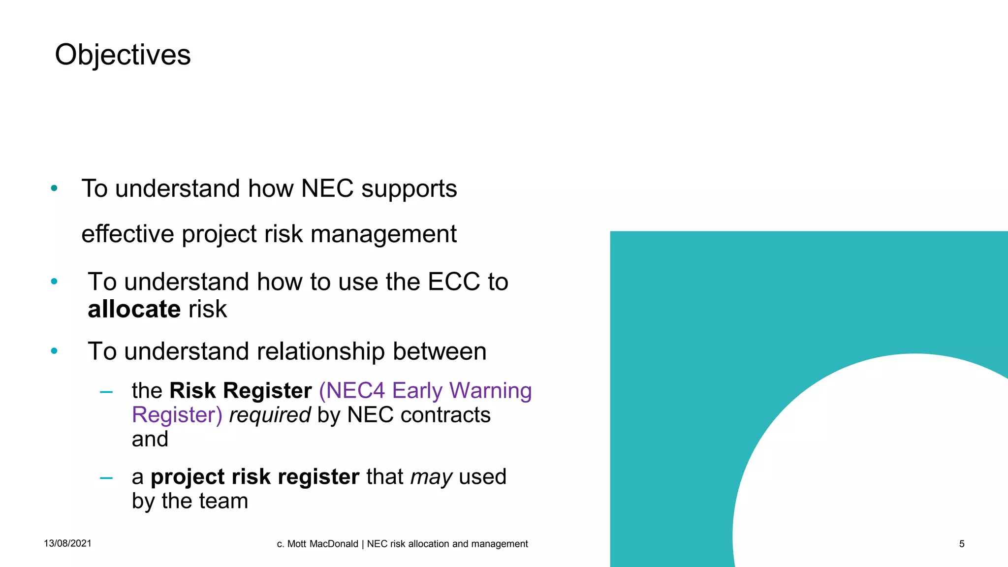 NEC Contracts - The Risk Register/Early Warning Register and risk ...