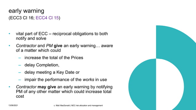 NEC Contracts - The Risk Register/Early Warning Register and risk ...