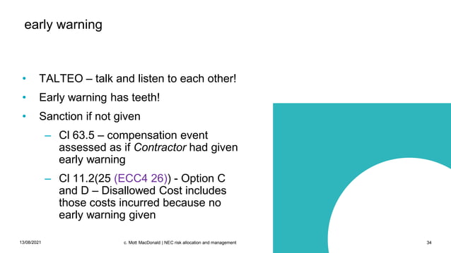 NEC Contracts - The Risk Register/Early Warning Register and risk ...