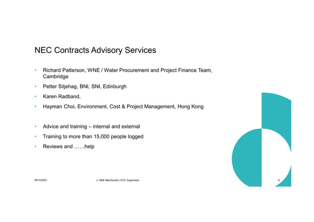 NEC Engineering and Construction Contract (ECC) -The Supervisor's roles and responsibilities ...