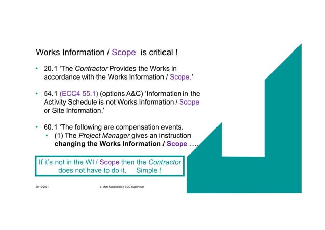 NEC Engineering and Construction Contract (ECC) -The Supervisor's roles ...