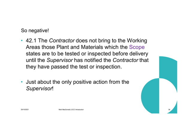 NEC Engineering and Construction Contract (ECC) -The Supervisor's roles ...