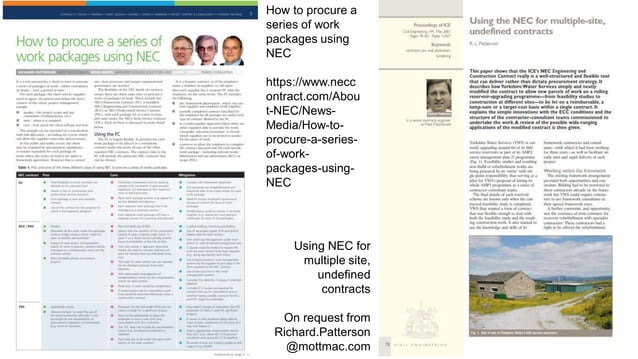 NEC Framework Contract webinar | PDF | Business | Business and Finance