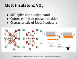 Mott metal insulator transitions satej soman, robert tang-kong | PDF