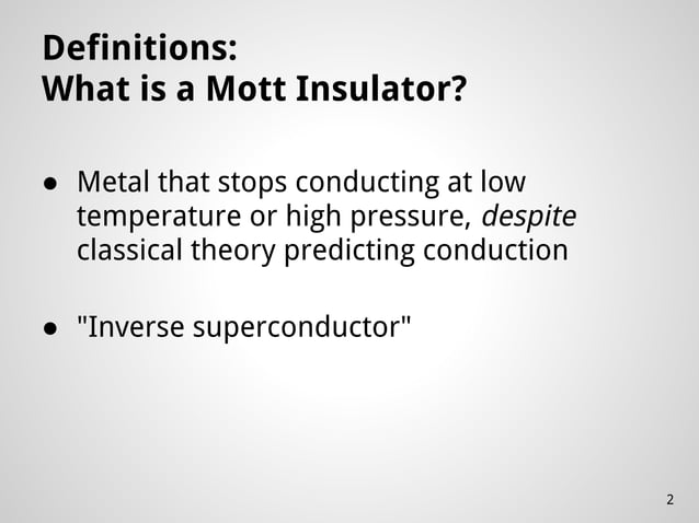Mott metal insulator transitions satej soman, robert tang-kong | PDF ...