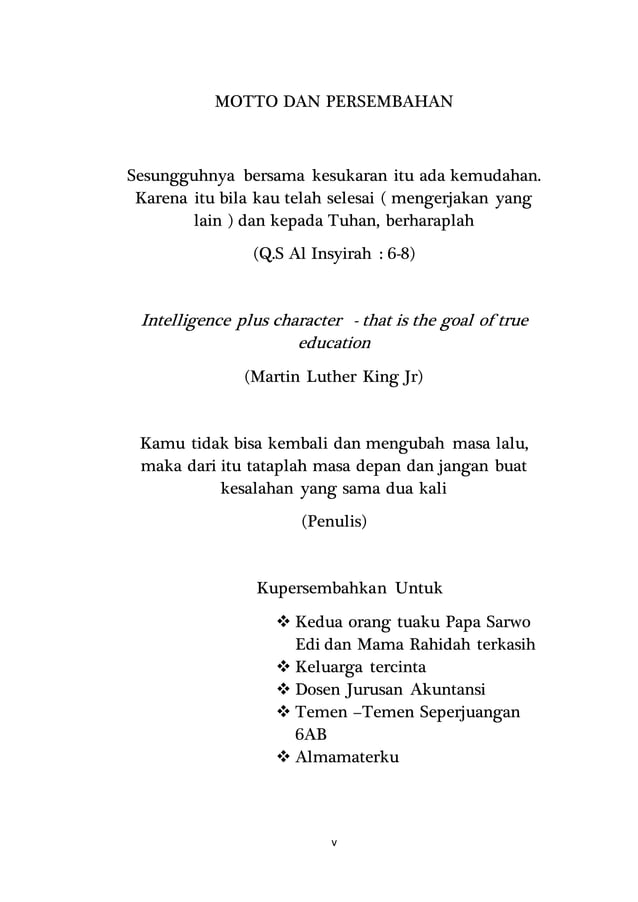 Motto dan persembahan | DOCX