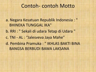 MOTTO & KIASAN DASAR DALAM GERAKAN PRAMUKA.pptx
