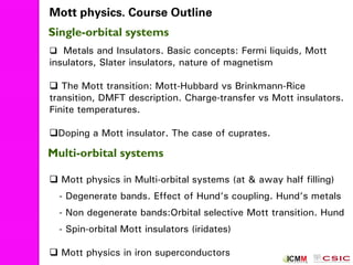 Mottphysics 1talk | PPT