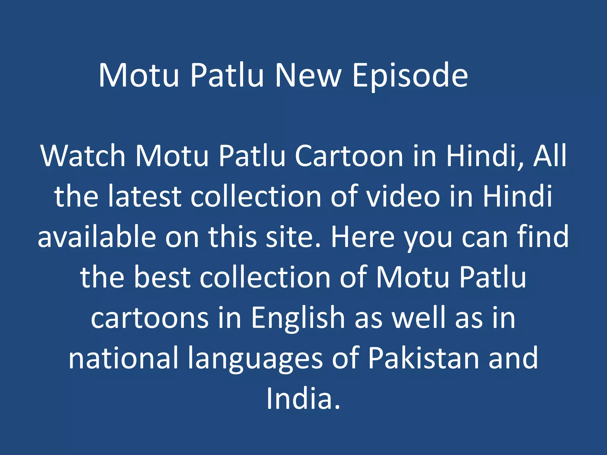 Motu patlu new episode | PPTX