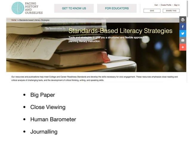 Young Adult Literature workshop at Museum of Tolerance | PPT