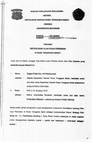Mou unram-polda-ntb | PDF