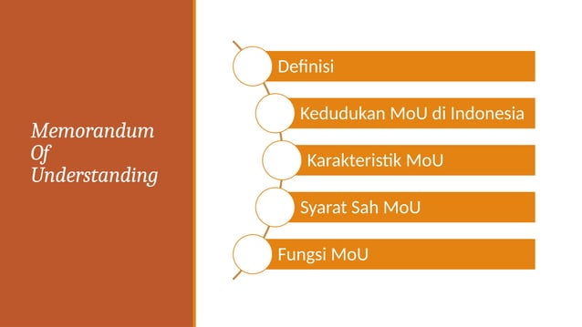 penjelasan tentang mou oleh iamarsi. Menjelaskan apa itu perjanjian kerjasama | PPT