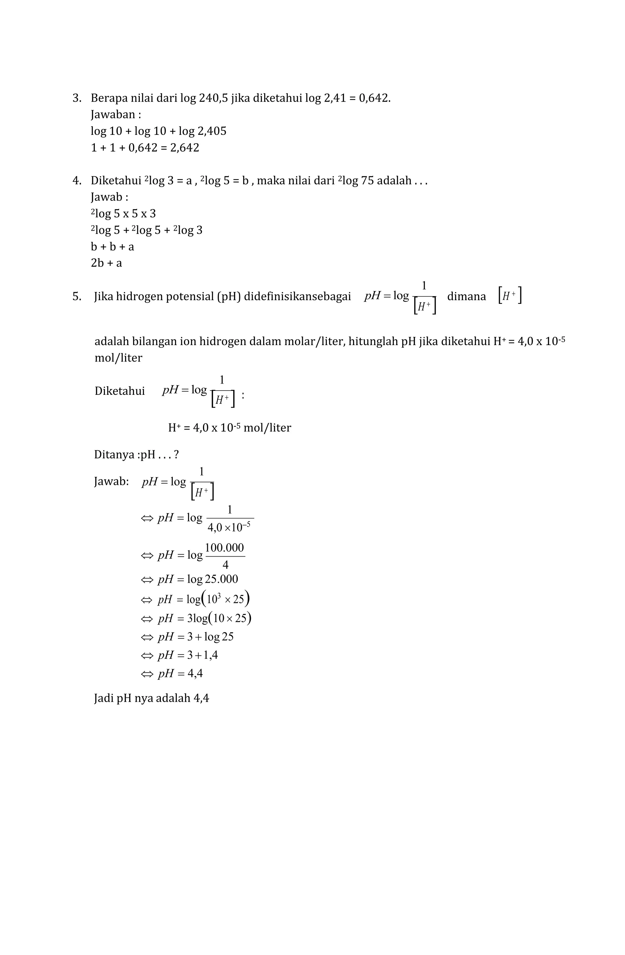 Modul ajar logaritma matematika kelas X SMK | DOCX