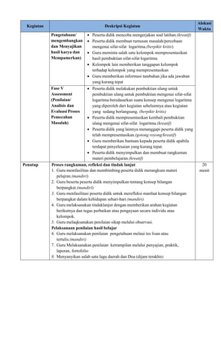 Modul ajar logaritma matematika kelas X SMK | DOCX
