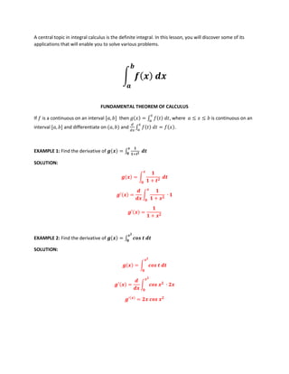 Moudule9 the fundamental theorem of calculus | PDF