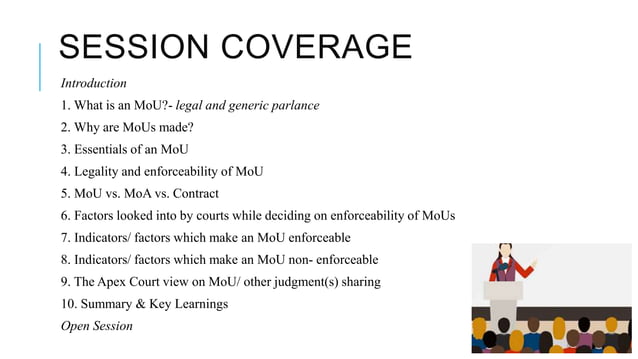 MoU & its implications.pptx | Legal Services Industry | Industries
