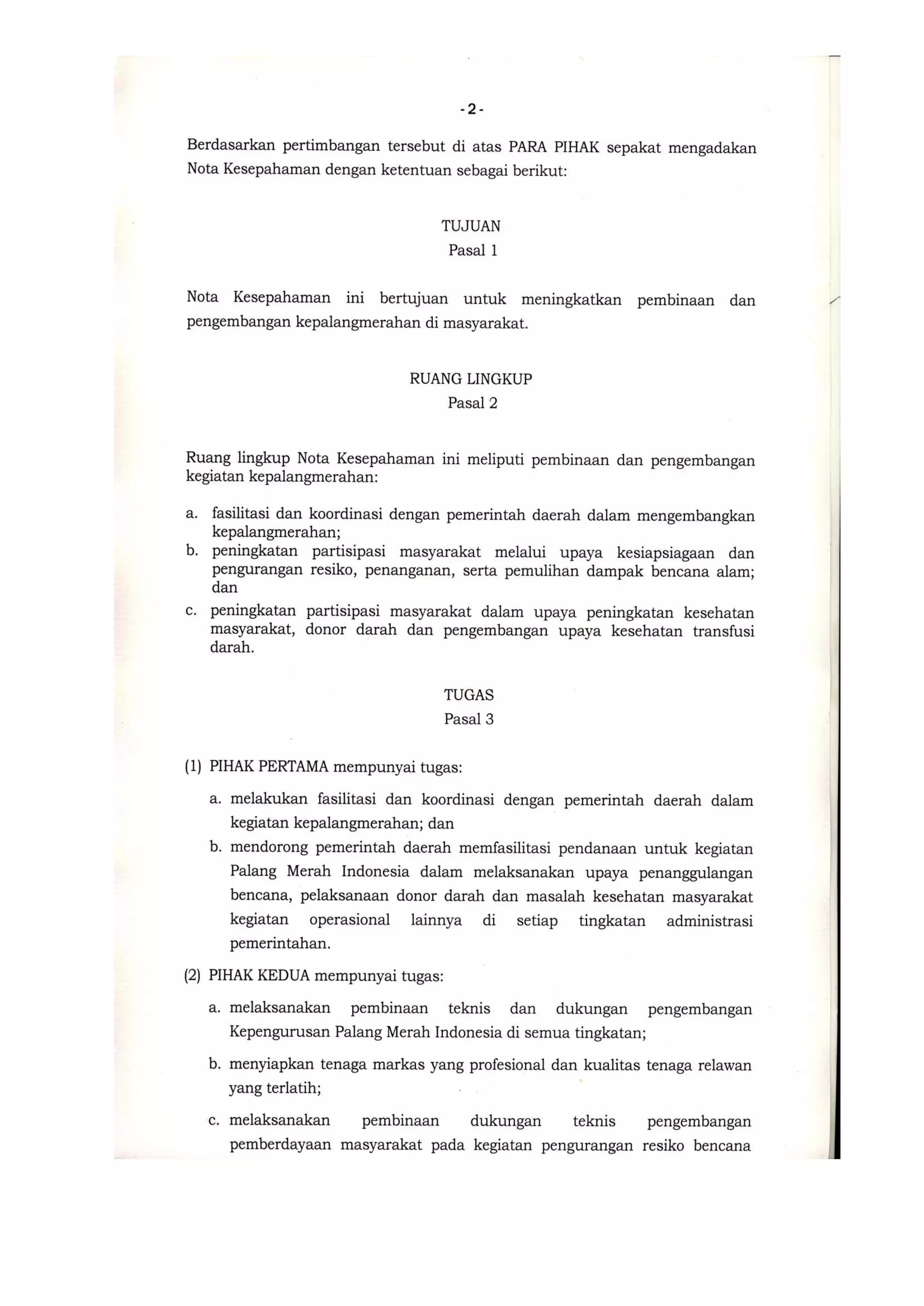 Mou PMI - kemendagri | PDF