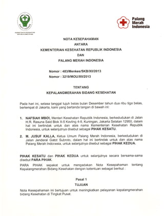 Mou kemenkes pmi | PDF