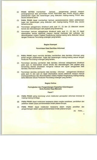 Nota Kesepahaman KPK dan Kejaksaan | PDF