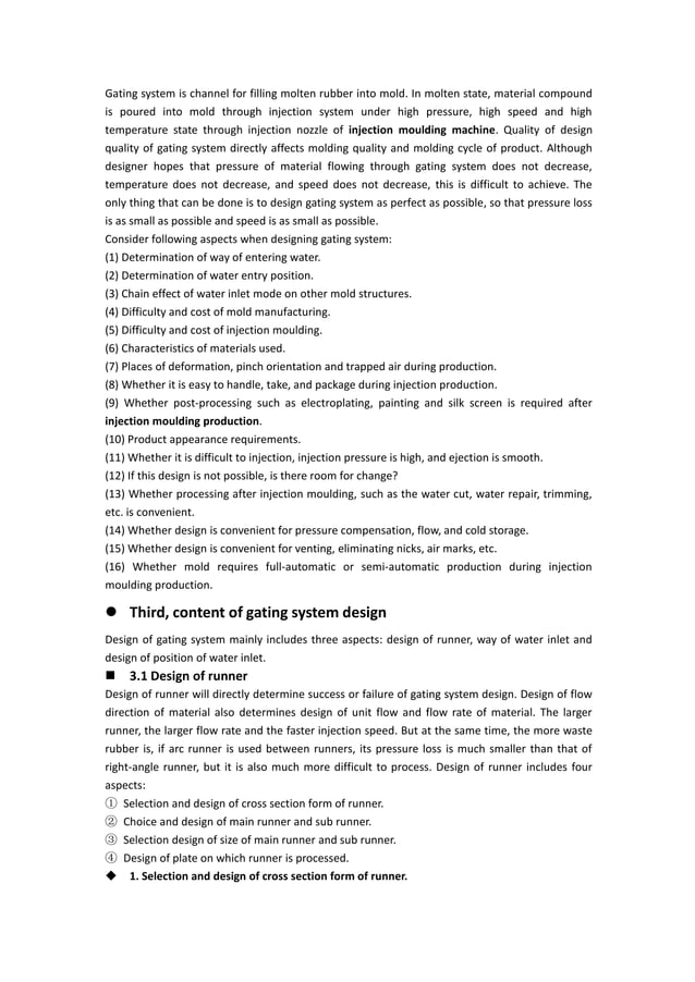 Mould Design Sharing Design Of Gating System Part 1 Pdf