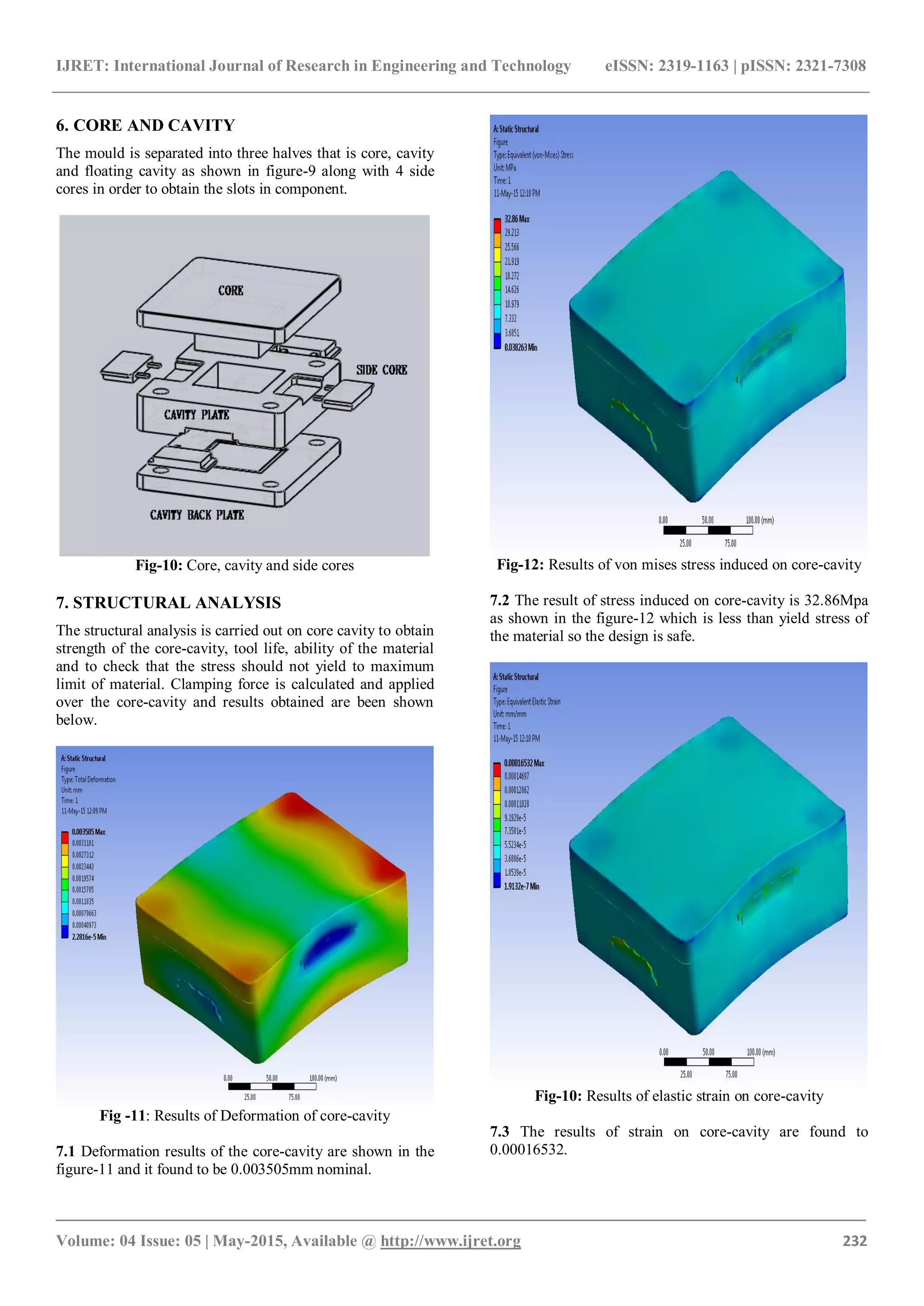 Mould flow and structural analysis of injection mould tool for hooter body cover component | PDF ...