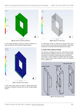 Mould flow and structural analysis of injection mould tool for hooter body cover component | PDF ...