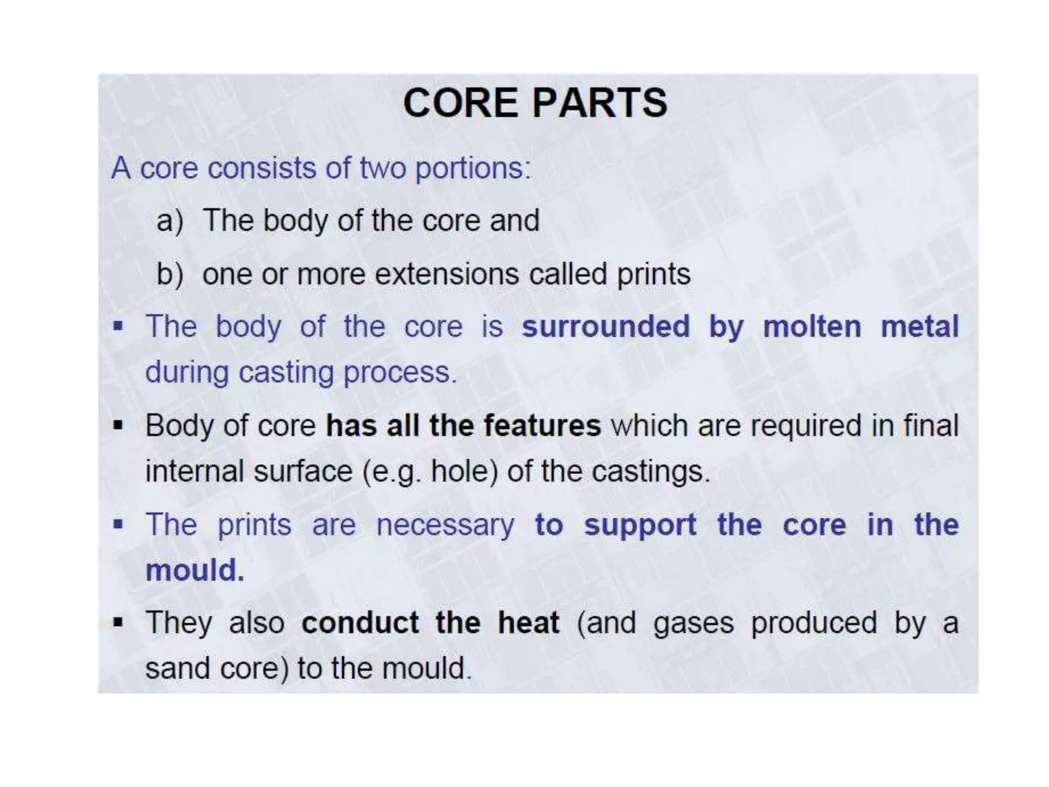 Moulding and core making | PPTX