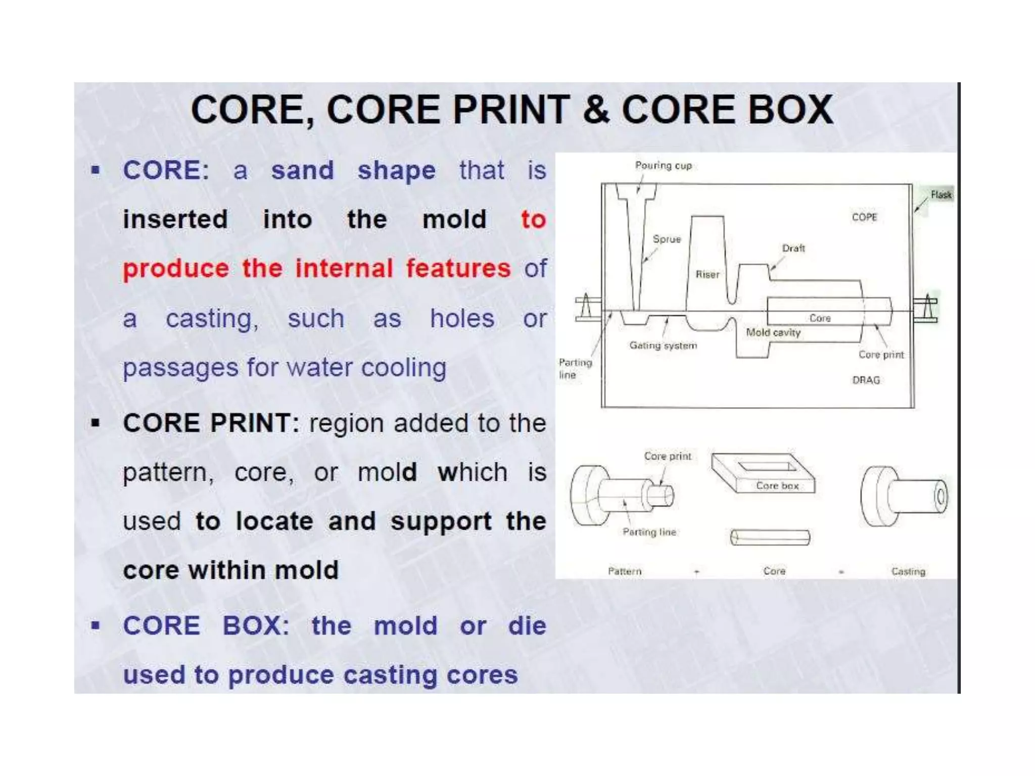 Moulding and core making | PPTX
