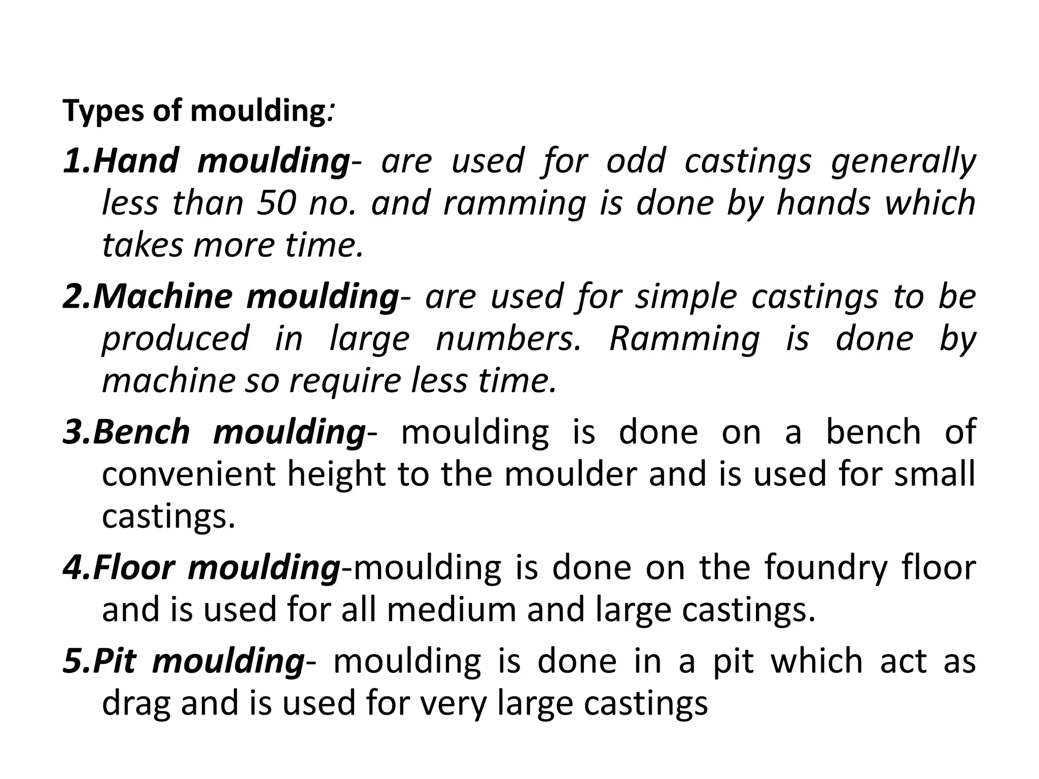 Moulding and core making | PPTX