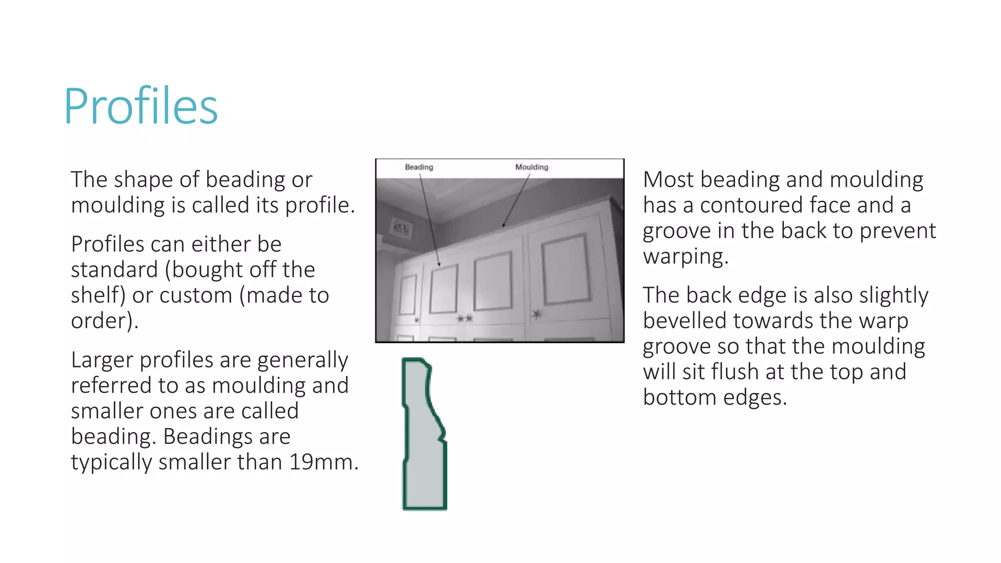 Install lining, panelling and moulding -Moulding presentation | PPTX