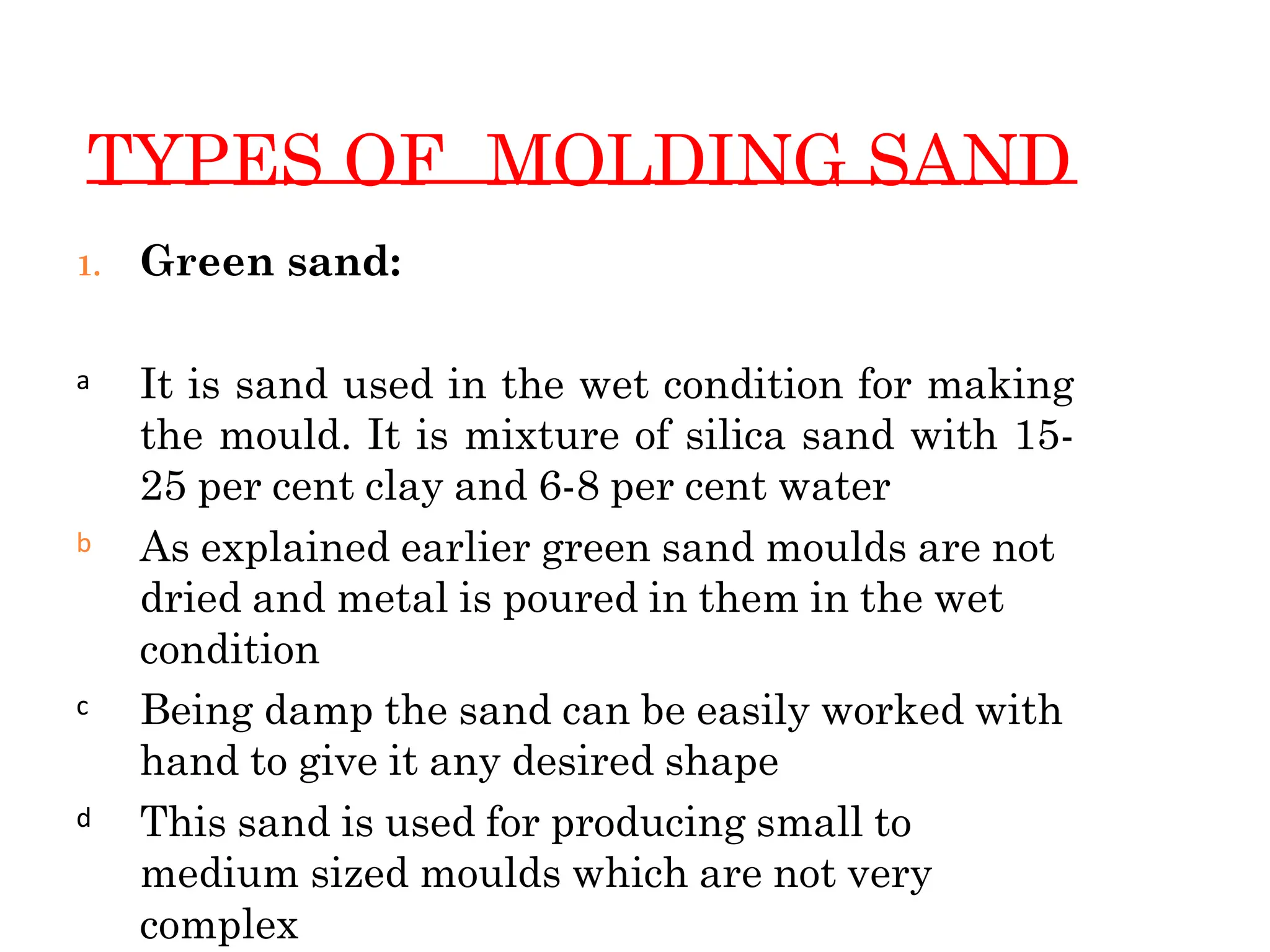 moulding Sand and its functions also its use in foundry | PDF