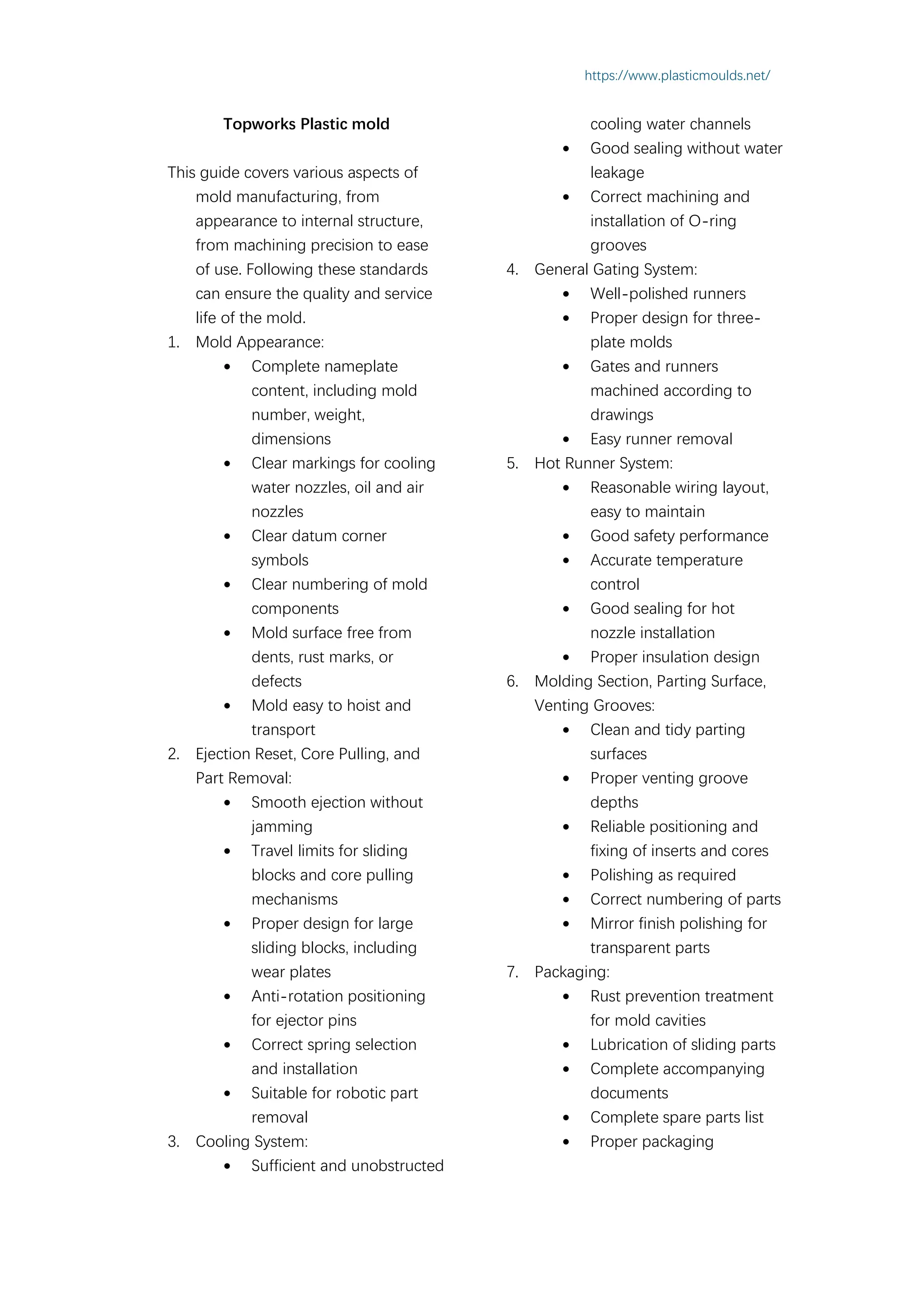 key points of mold manufacturing standards | PDF | Free Download